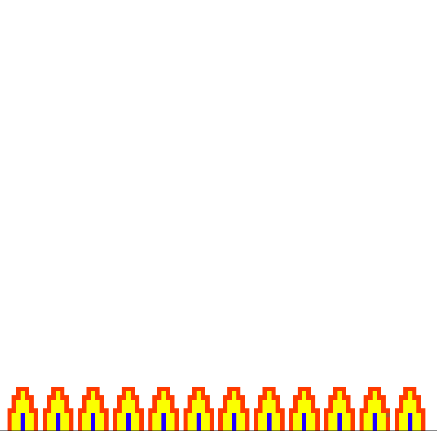 Pixel art flames – snakes are cool